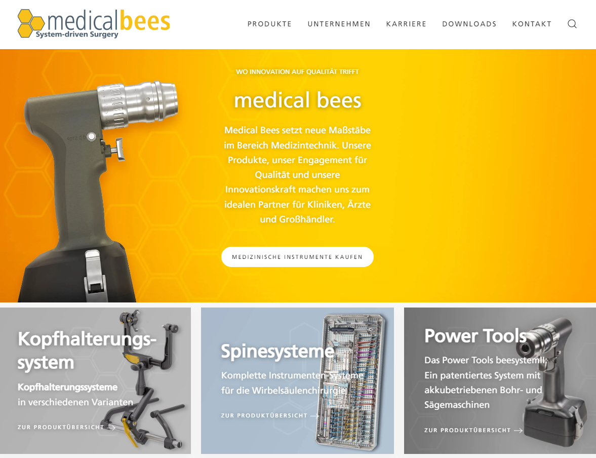 New medical bees Webseite